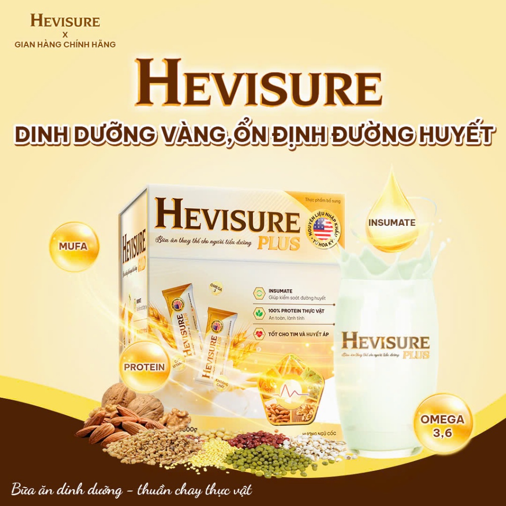 Dành cho Người Tiểu Đường,Mua 5 Tặng 2 Hộp Hevisure 600g,Bữa ăn Thay ...