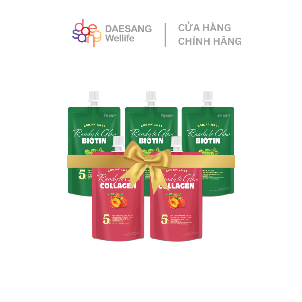 DAESANG WELLIFE Combo 5 gói Thực phẩm bổ sung Thạch Konjac Jelly READY ...