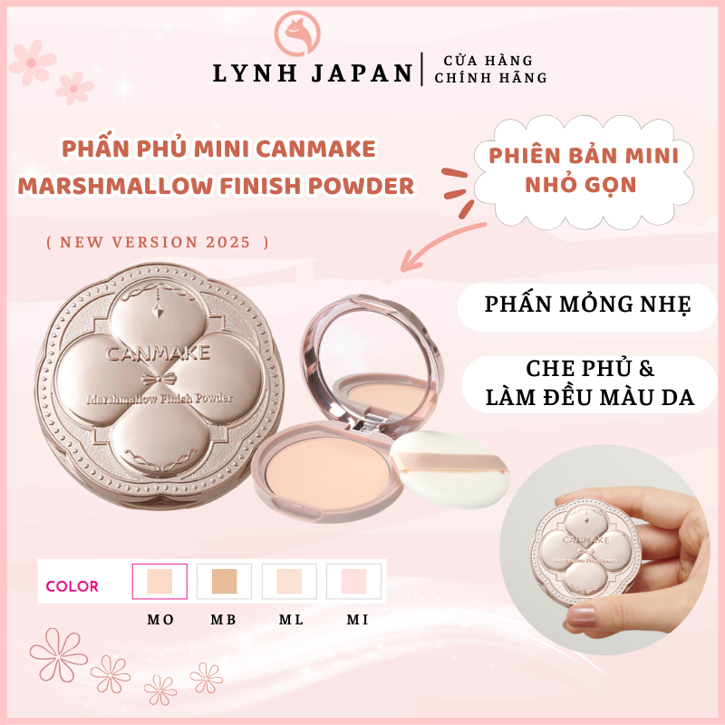 (New 2025) Phấn Phủ Mini Canmake MarshMallow Finish Powder Nhật Bản phiên bản mini nhỏ gọn 5g ...