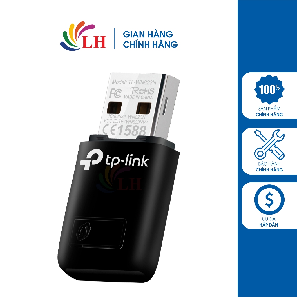 USB Wi-Fi TP-Link Mini Wireless chuẩn N 300Mbps TL-WN823N - Hàng chính ...