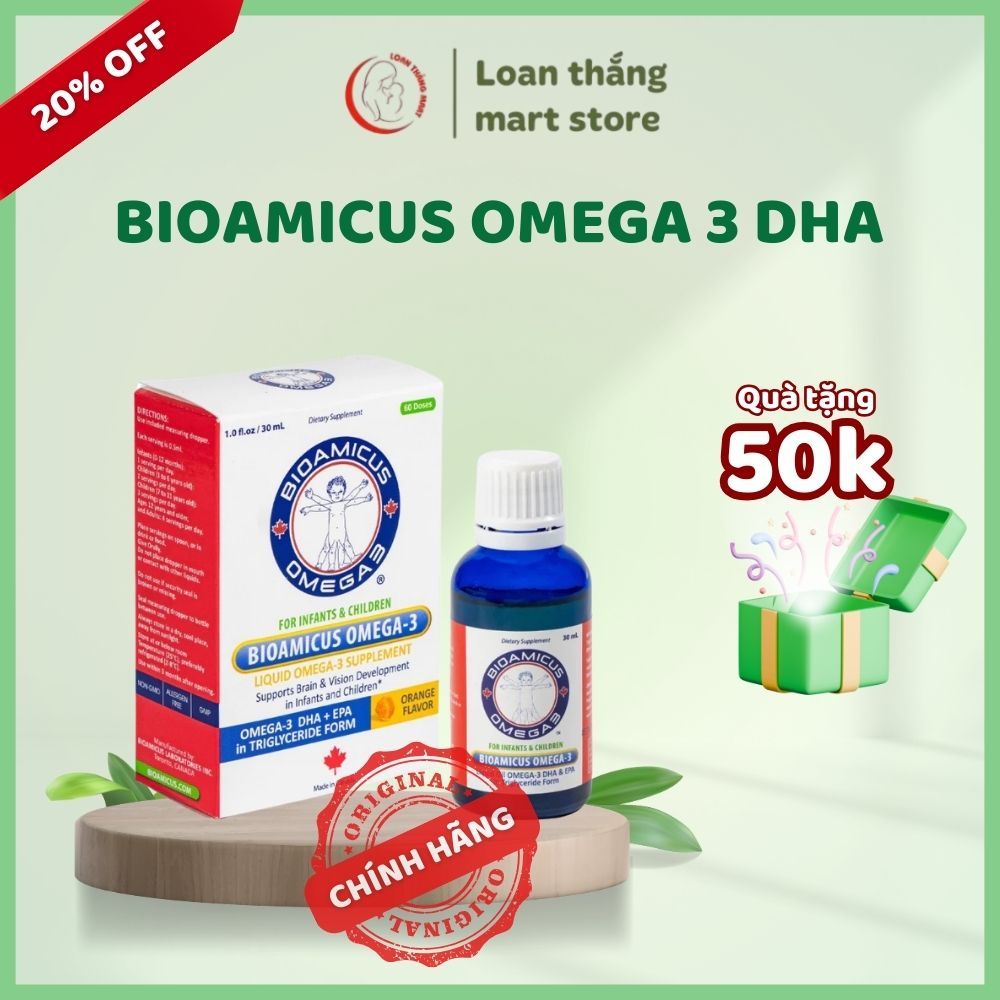 [Trợ giá 342k] Bioamicus Omega 3 DHA dạng giọt hỗ trợ tốt cho mắt và ...