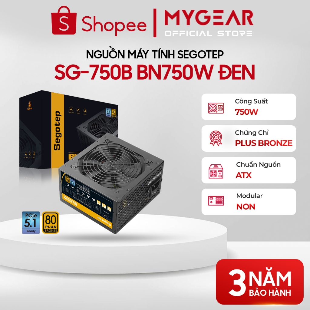 Nguồn máy tính Segotep BN750W 80 Plus Bronze ATX 3.0 PCIe 5.1 Chính Hãng | Shopee Việt Nam