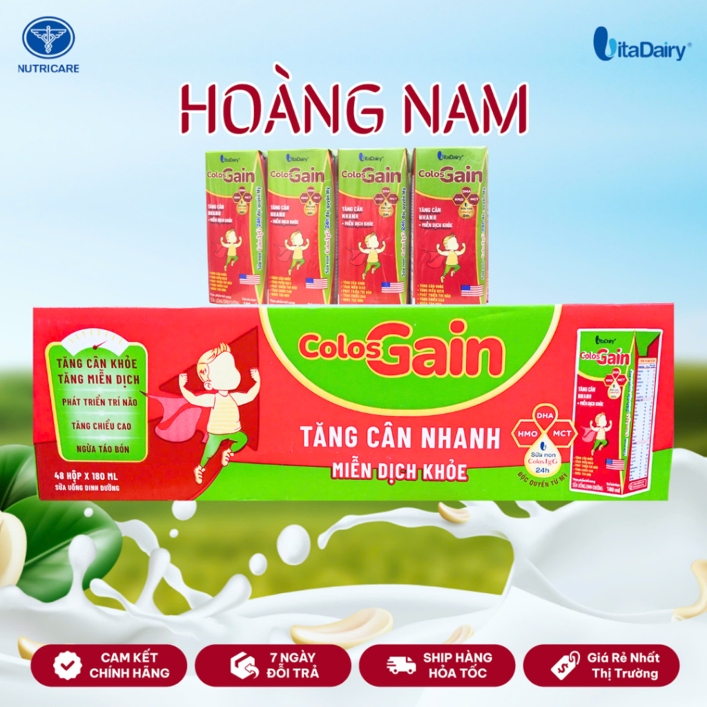 Sữa pha sẵn ColosGain (110ml, 180ml) chính hãng VitaDairy | Shopee Việt Nam