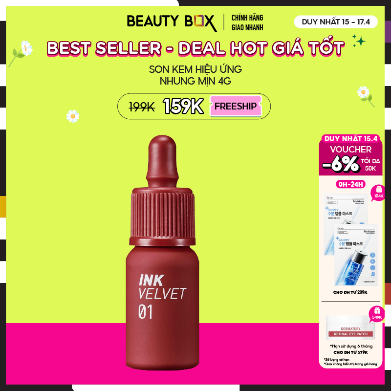 [Duy nhất 17.4] Son Nước Peripera Ink Velvet 4g | Shopee Việt Nam