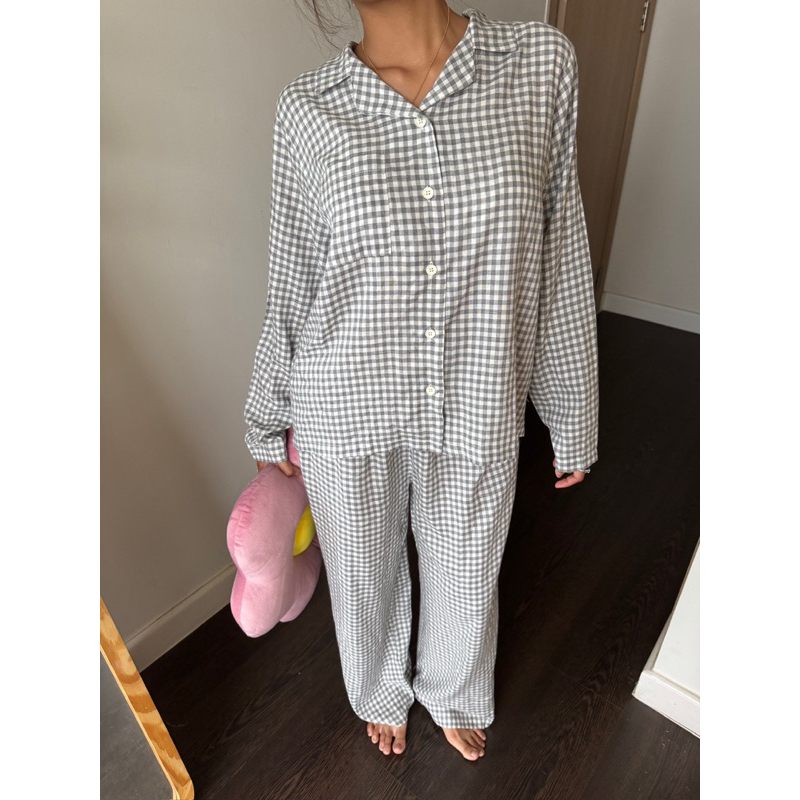 CAFE PIJAMA| Set đồ ngủ pyjamas, mặc ở nhà quần dài tay dài| Có túi quần, túi áo | Shopee Việt Nam