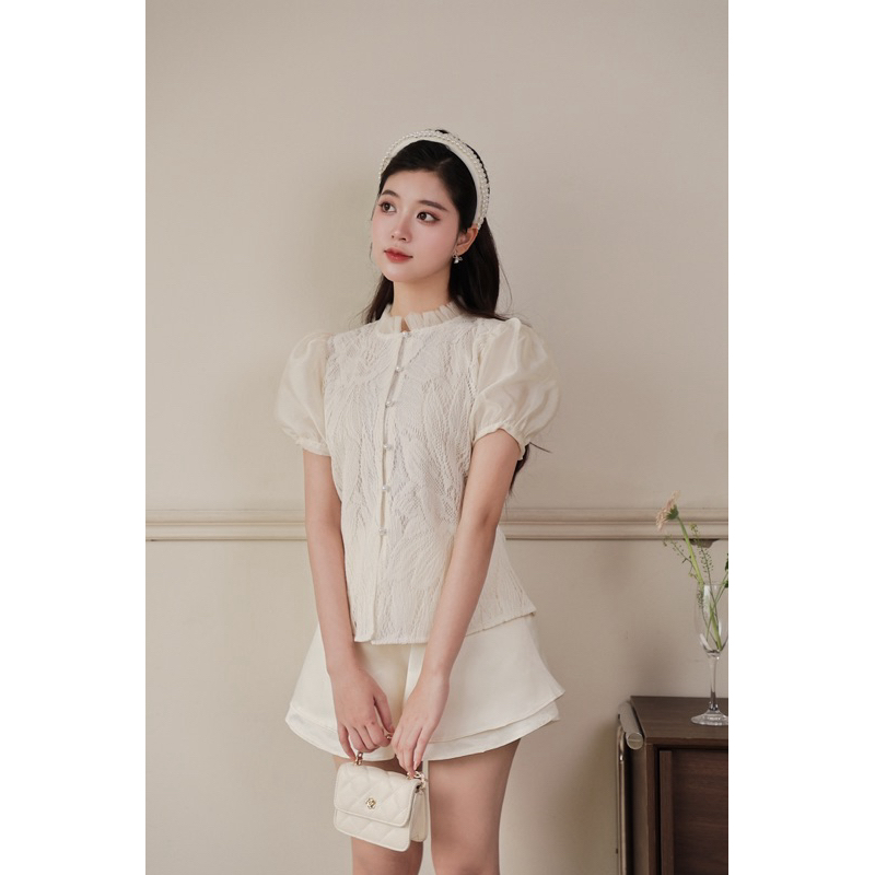 OUTSET - Áo Leyci ren tơ cách điệu ngọt ngào | Shopee Việt Nam