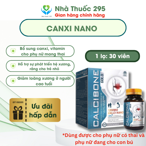 Bổ sung Canxi cho bà bầu & người thiếu hụt Canxi TW HANOPHARCO hộp 30v - Calci Bone kết hợp ...