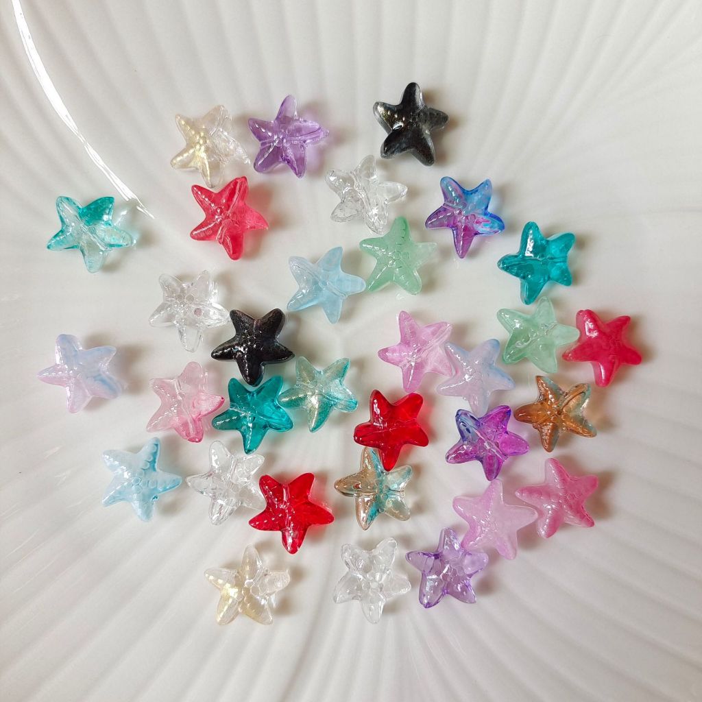 100 charm sao biển đá thuỷ tinh, charm đá pha lê | Shopee Việt Nam