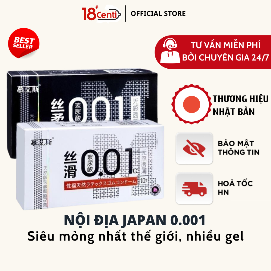 Bao Cao Su 0.01 Hàng nội địa nhật mỏng nhất thế giới - hộp 10 cái ...