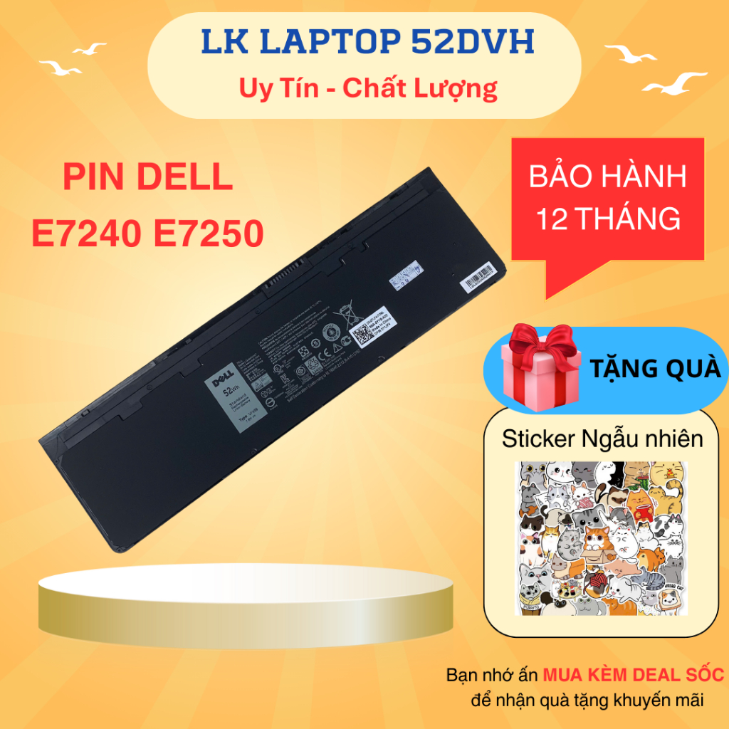 Pin Laptop Dell LATITUDE E7240 E7250 7240 7250 VFV59 GVD76 WD52H Mới ...