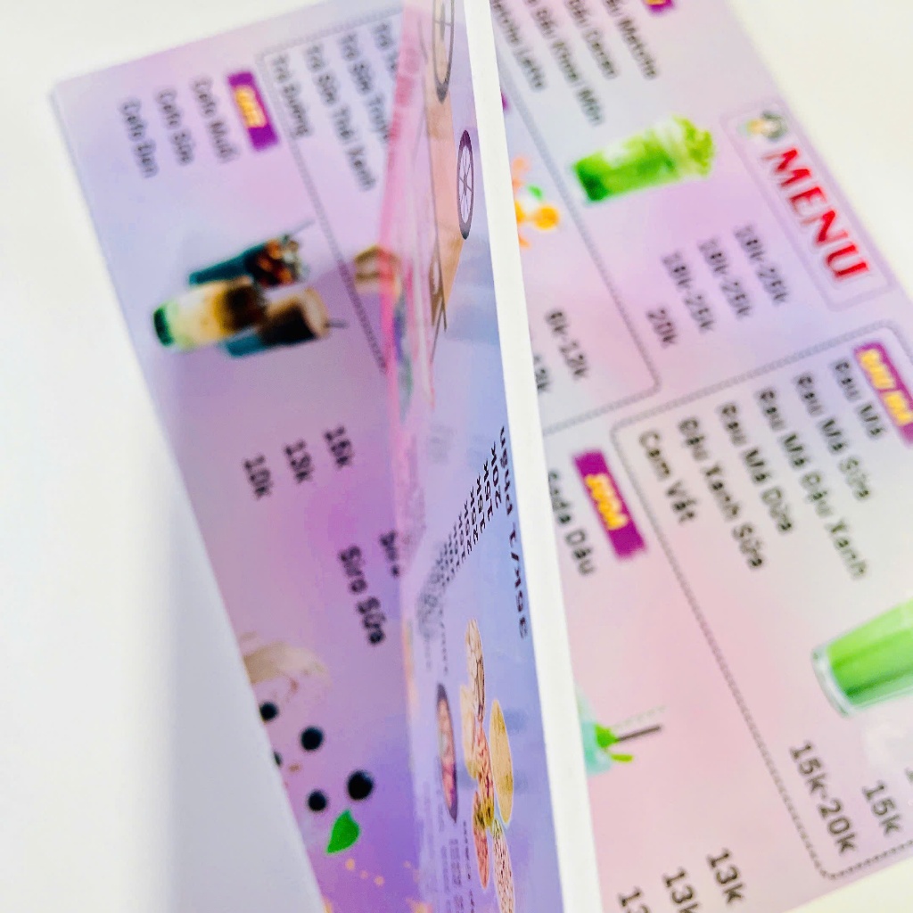 Menu Fomex in theo yêu cầu size A3, A4, A5 loại dày 5mm | Shopee Việt Nam