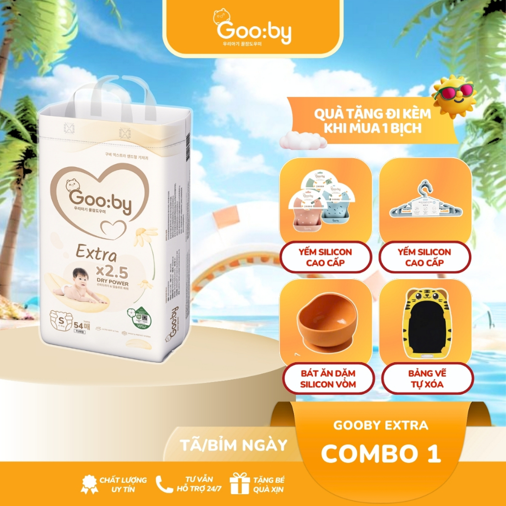 Bỉm quần Gooby Extra mềm mại, an toàn, siêu thấm hút size M58,L52,XL50 ...