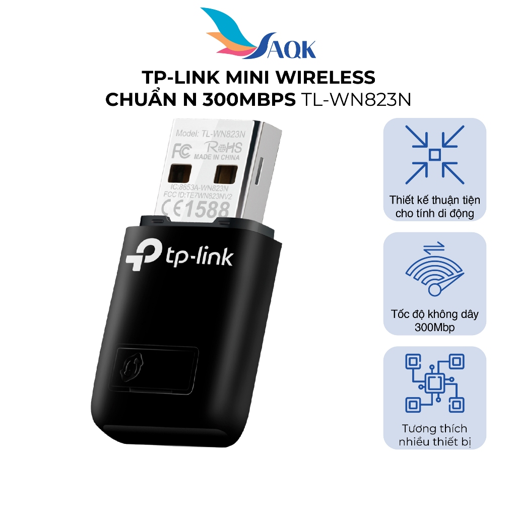 USB Wi-Fi TP-Link Mini Wireless chuẩn N 300Mbps TL-WN823N - Hàng chính ...