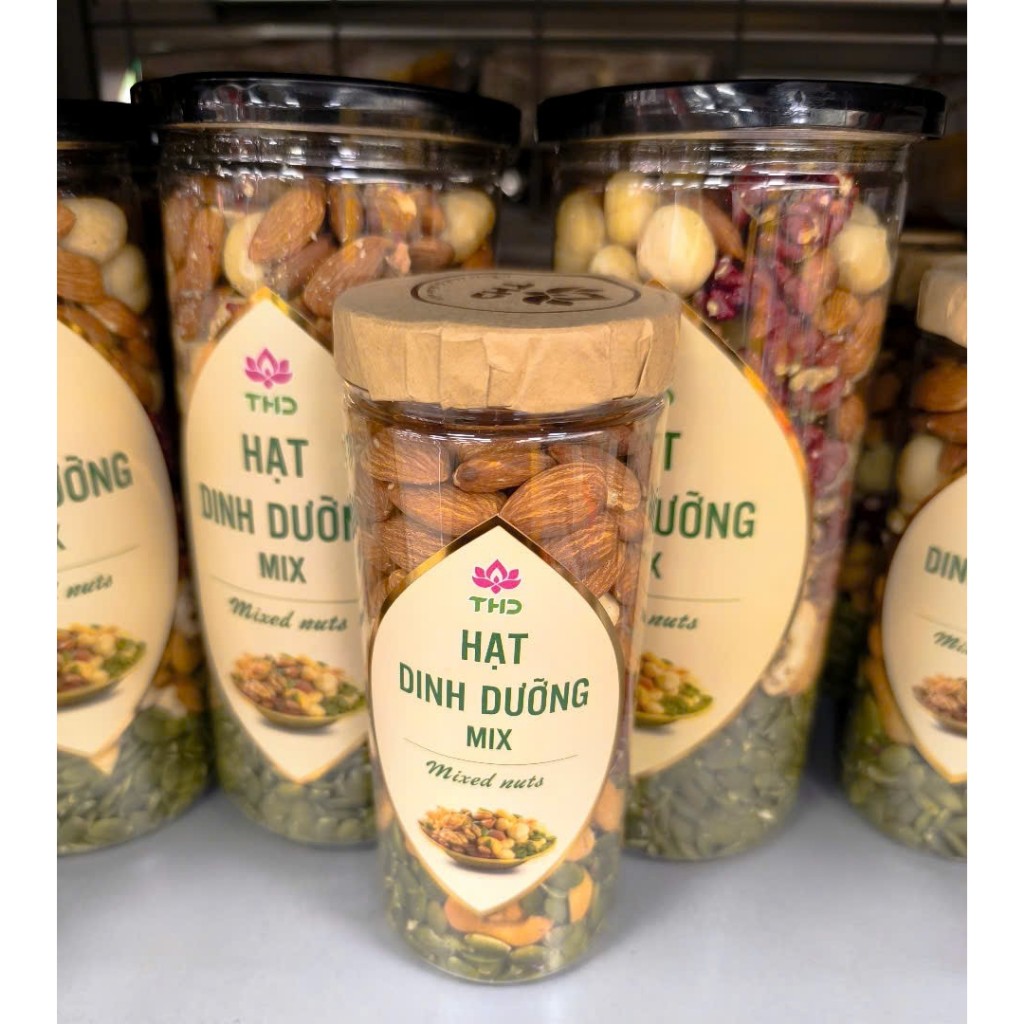 Hạt dinh dưỡng mix các loại hạt macca,hạnh nhân,điều ,óc chó,bí THD(tâm ...