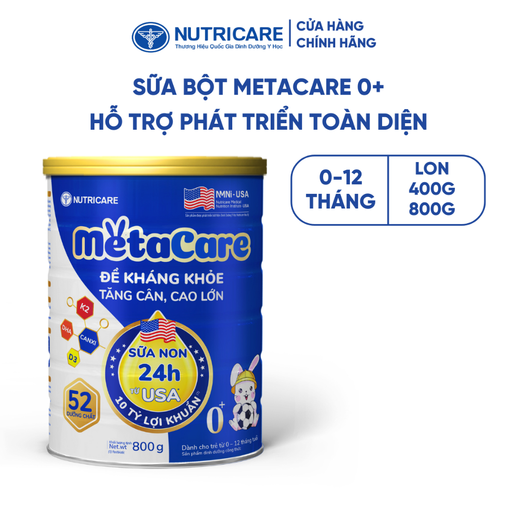 Sữa Bột METACARE Nutricare Cho Bé 0-10 Tuổi Giúp Bé Tăng Cân Phát Triển Chiều Cao Tăng Cường Sức ...