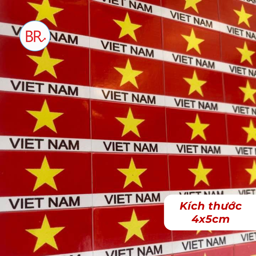 [Sỉ] Set 10 Decal cờ đỏ sao vàng dán mặt,má,trang trí-Tem cờ Tổ Quốc ...