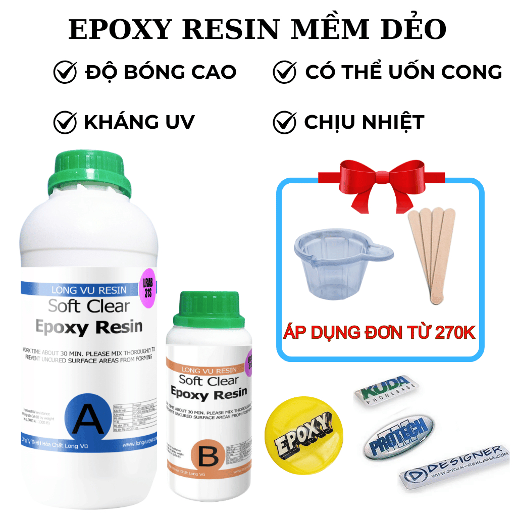 Keo Epoxy Resin Mềm, Keo Epoxy Mềm Dùng Trang Trí Điện Thoại, Làm Bảng ...