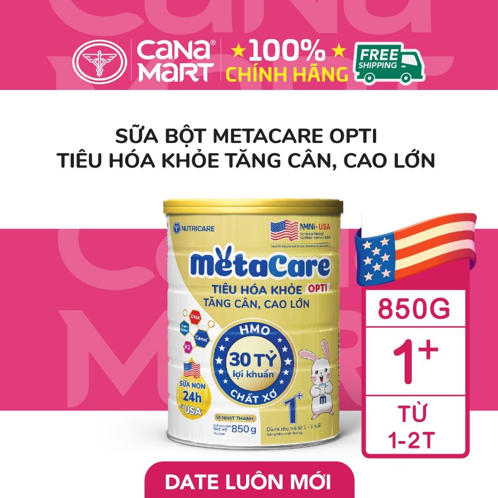 Sữa bột Nutricare MetaCare Opti 1+ tiêu hóa khỏe, tăng cân, cao lớn (850g) | Shopee Việt Nam