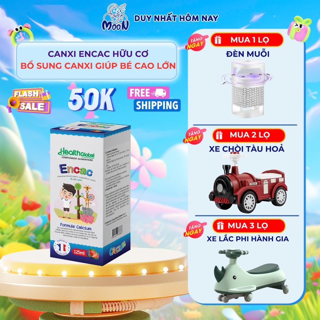 ( Mẫu mới ) Canxi Cho Bé Encac HealthGlobal -Bổ Sung Canxi Hữu Cơ Hỗ ...