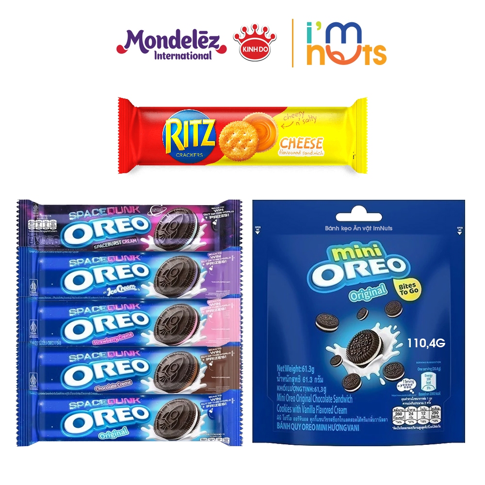 Bánh quy kem Oreo đủ vị 110g và Bánh quy kem phô mai Ritz 118g | Shopee ...