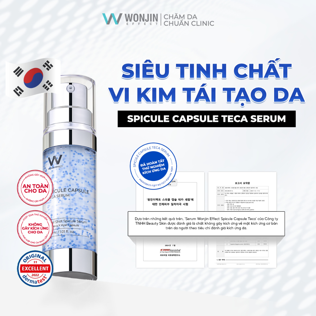 [KOL] Siêu Tinh Chất Vi Kim Tái Tạo Da Wonjin Effect Spicule Capsule Teca Serum 30ml | Shopee ...