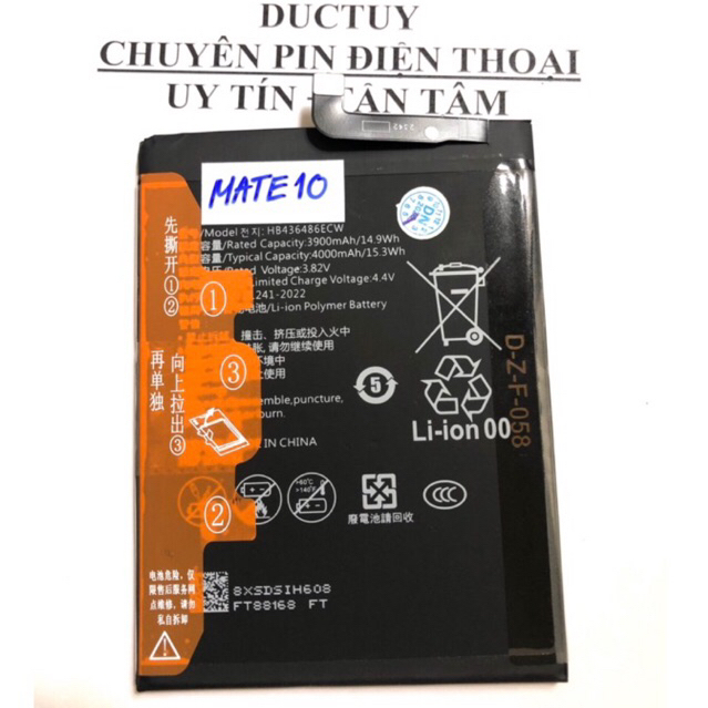 Pin huawei Mate 10/Mate 20/P20 pro HB436486ECW,dung lượng pin 4000mah ...