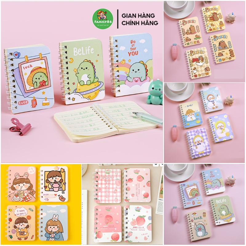Sổ Lò Xo A7, Sổ Tay Ghi Chép Mini Bỏ Túi, Sổ Lò Xo Cute Ghi Chú Từ Vựng ...