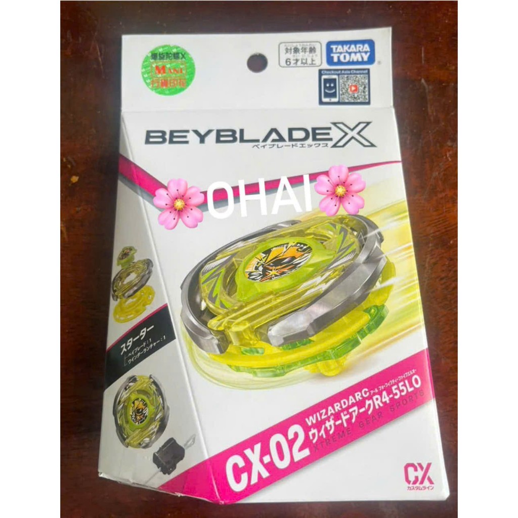 Beyblade X CX-02 Starter Wizard Arc R4-55LO Chính Hãng Takara Tomy Kèm ...