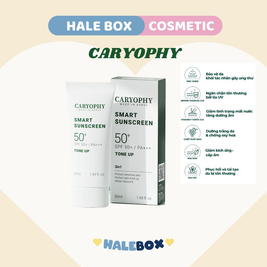 Kem Chống Nắng Caryophy Smart Tone-Up Sunscreen Ngăn Ngừa Mụn 50ml ...