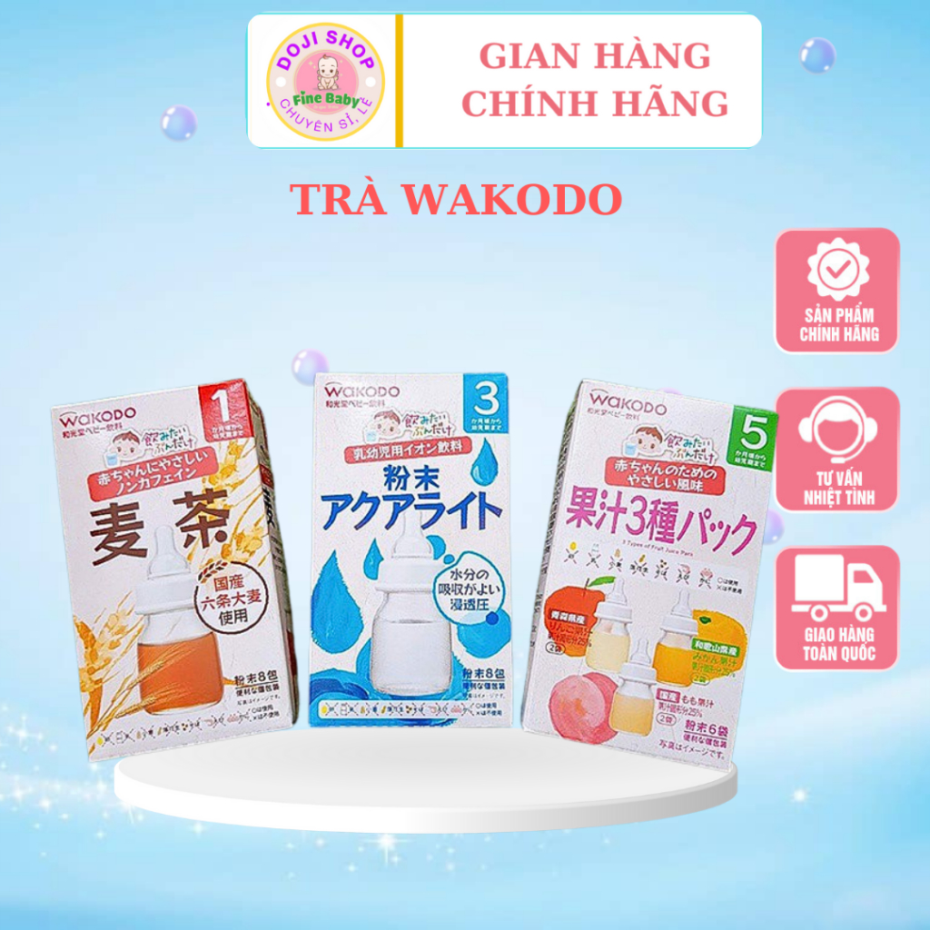 rà Wakodo (1,2gx6) đủ vị Nhật Bản thanh nhiệt cho bé 1-5 tháng tuổi ...