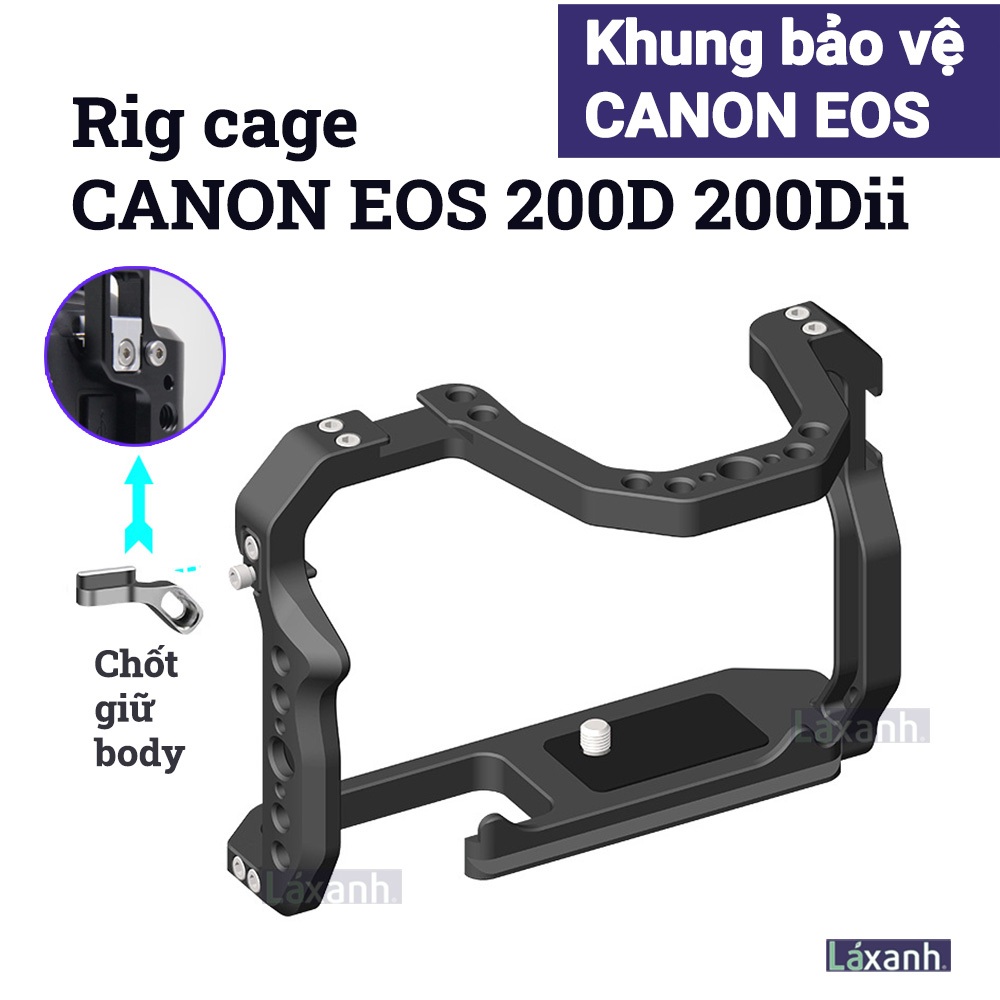 Canon EOS 200D 200Dii | Khung bảo vệ rig cage giá treo phụ kiện máy ảnh ...