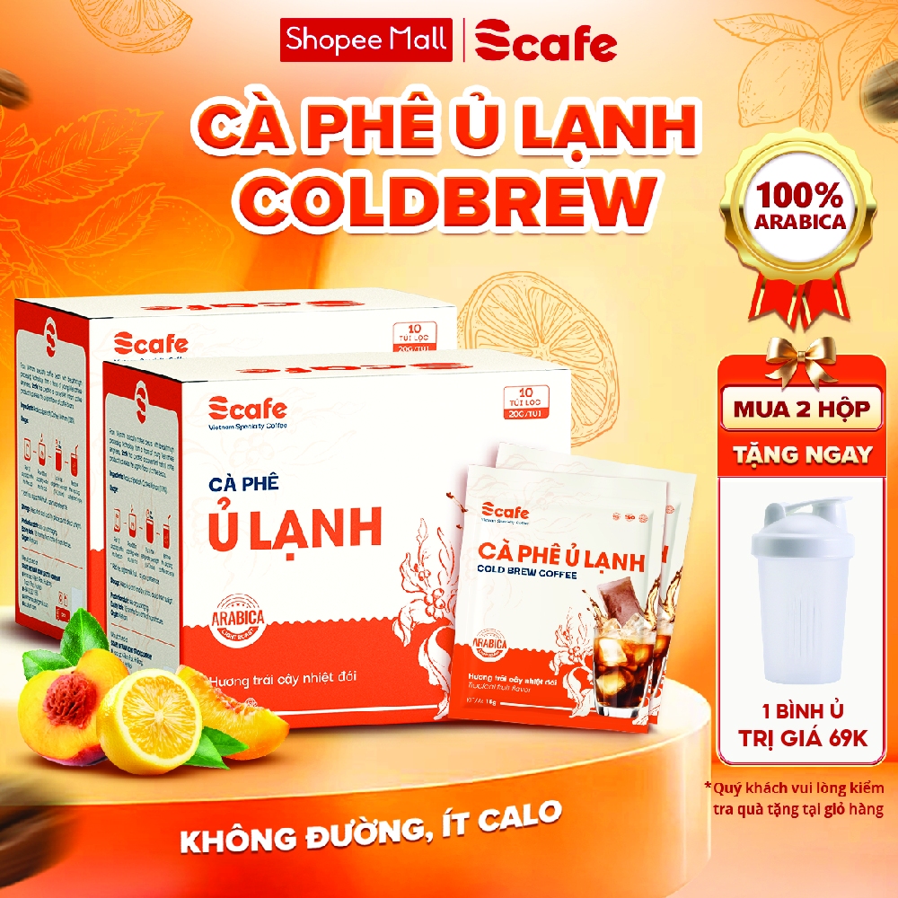 Cà phê Ủ Lạnh Cold Brew Scafe Việt Nam 100% ARABICA Hộp 10Túi x 20G | Shopee Việt Nam