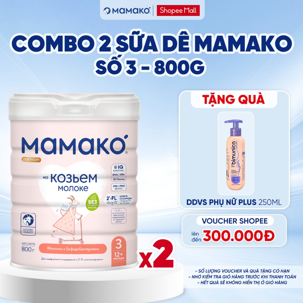 Sữa Công Thức Dê MAMAKO Premium Số 1,2,3 - 800g | Shopee Việt Nam