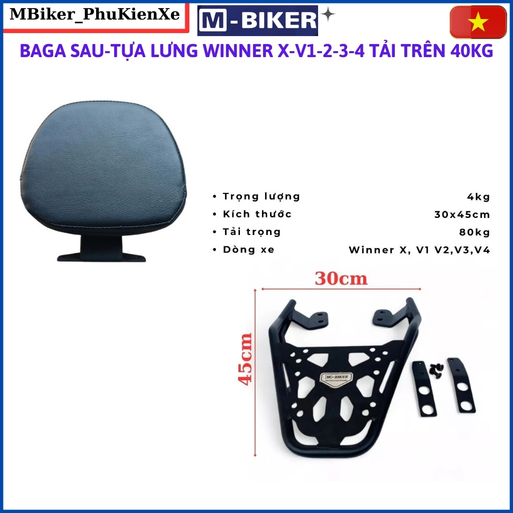 Baga winner, v1-v2-v3-v4, cảng sau winner, chống đổ winnerX, chính hãng ...