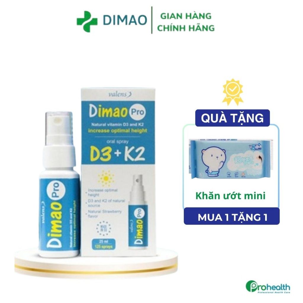 Dimao pro D3 K2 dạng xịt ,hỗ trợ tăng chiều cao Valens Dimao pro Spray ...