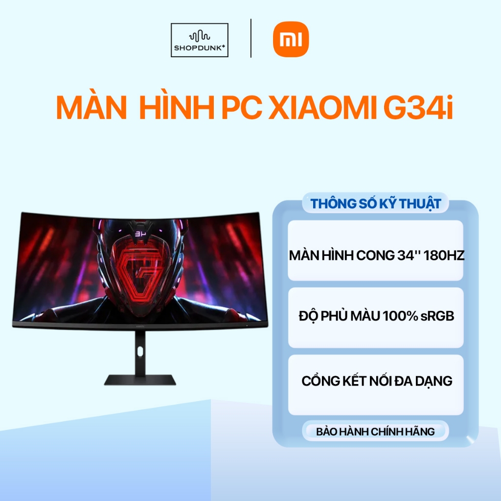 Màn Hình Máy Tính PC Xiaomi 2K Curved Gaming Monitor G34i EU | Shopee ...
