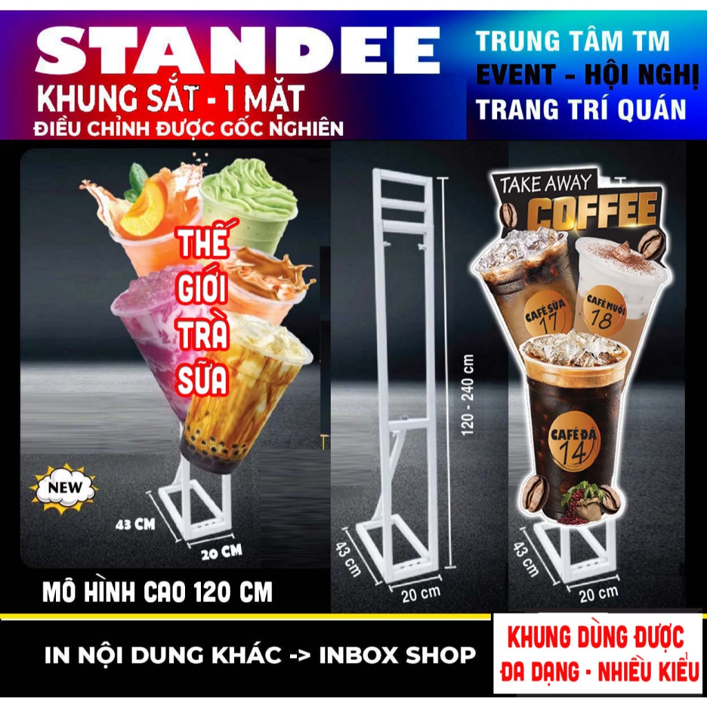 Standee khung sắt dựng formex, MDF, kệ sắt đỡ formex,standee mô hình ...
