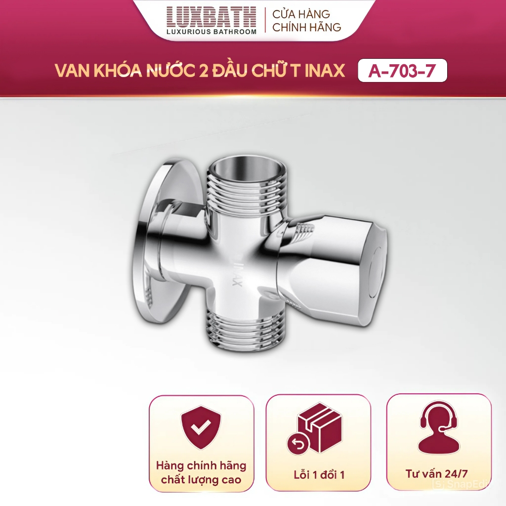 Van Khóa Nước 2 Đầu Chữ T Inax A-703-7 Chính Hãng – Phân Chia Đường ...