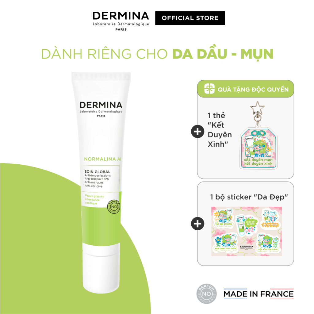 Kem Dưỡng Giảm Mụn Dermina Normalina Anti-Imperfections Global Care ...