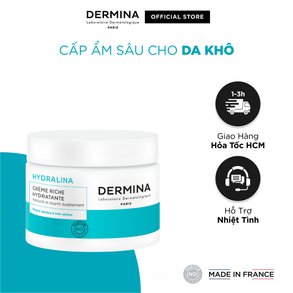 Kem Dưỡng Cấp Ẩm Sâu Cho Da Siêu Khô Dermina Hydralina Moisturizing ...