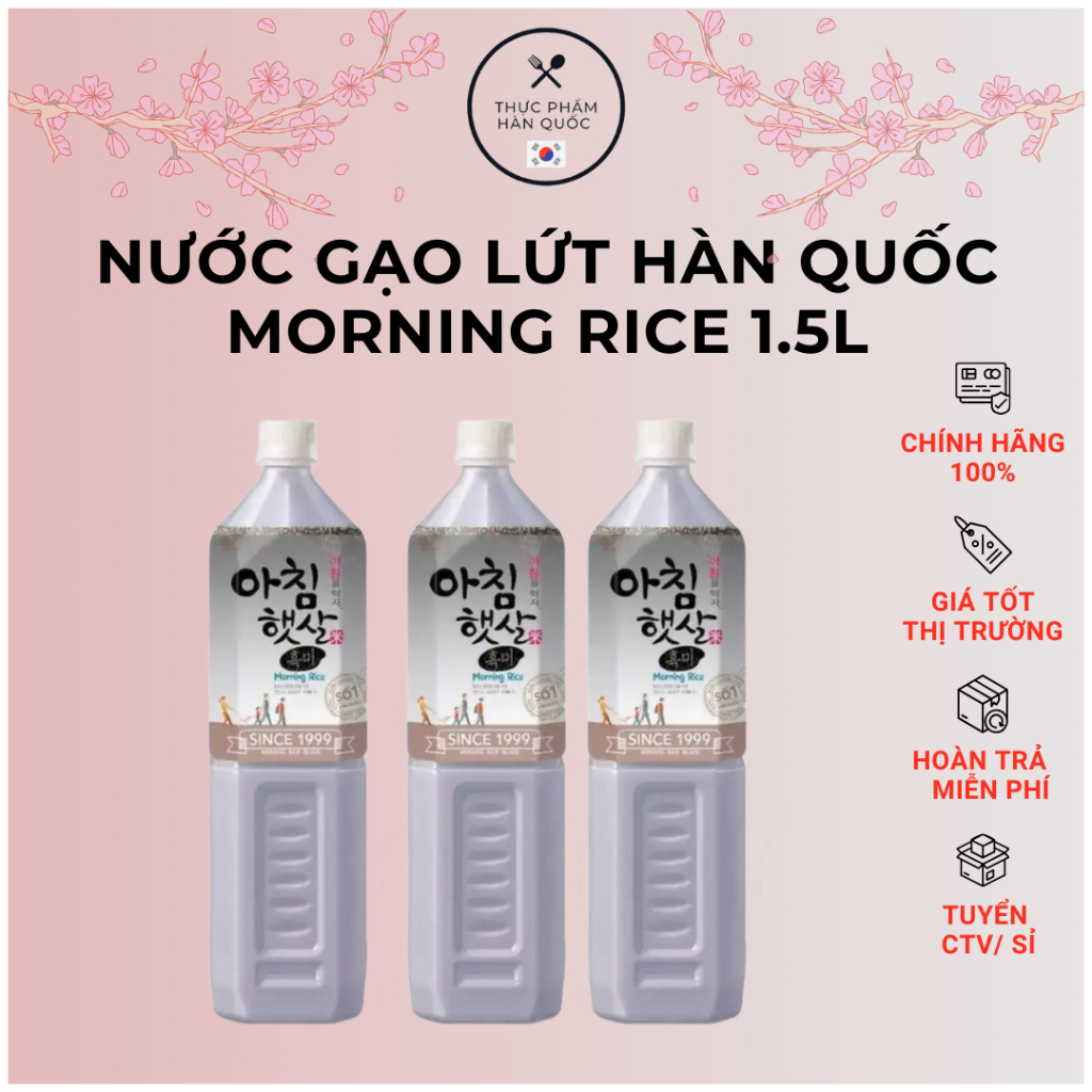 Nước gạo lứt Morning Rice Woongjin Hàn 1.5L | Shopee Việt Nam