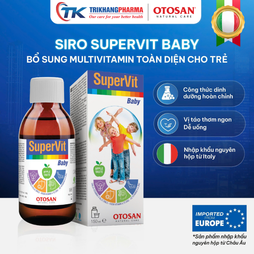Siro SuperVit Baby OTOSAN cho bé lọ 150ml bổ sung 21 Vitamin khoáng ...