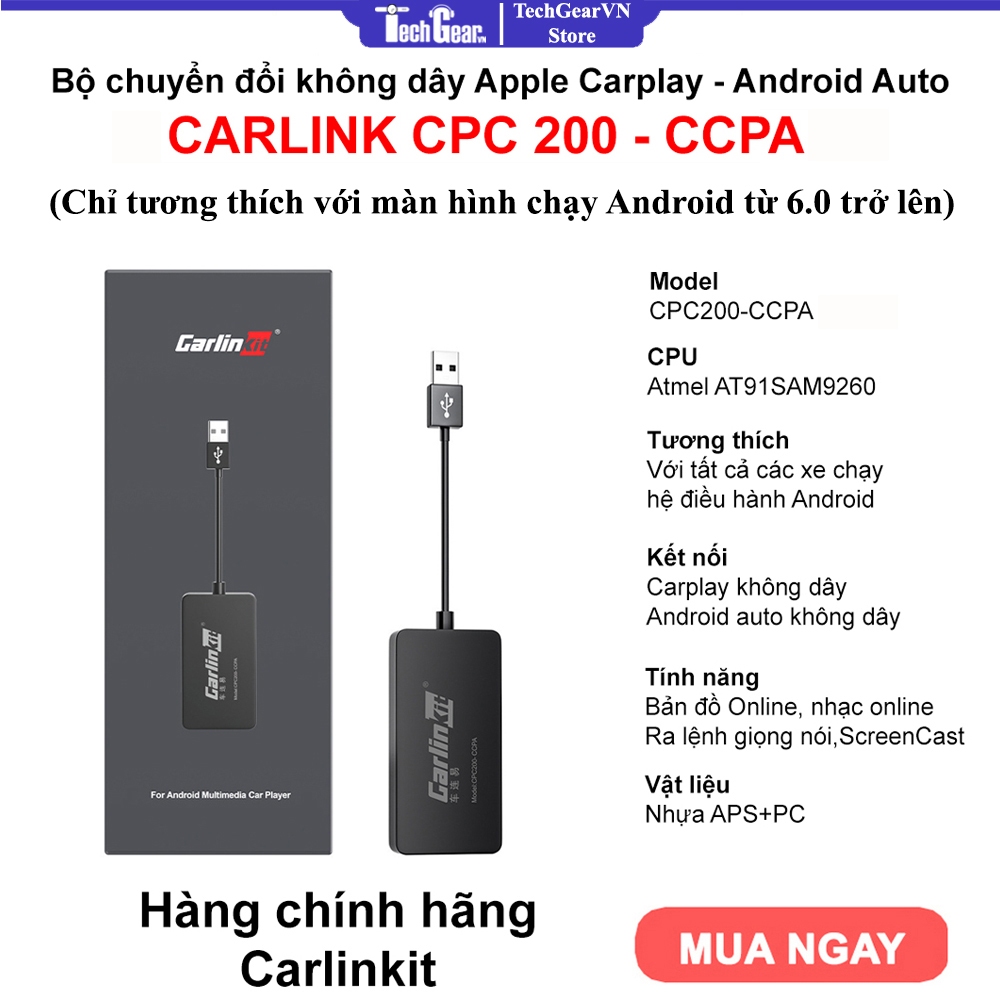 Carlinkit CPC200-CCPA kích hoạt Apple Carplay và Android Auto cho màn ...