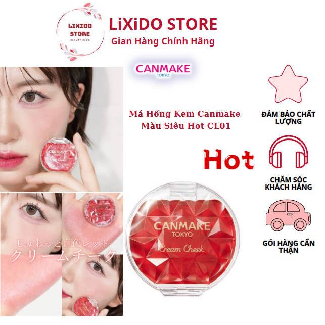 Má Hồng Dạng Kem Canmake Cream Cheek Màu Siêu Hot CL01 (Hàng Chính Hãng) | Shopee Việt Nam