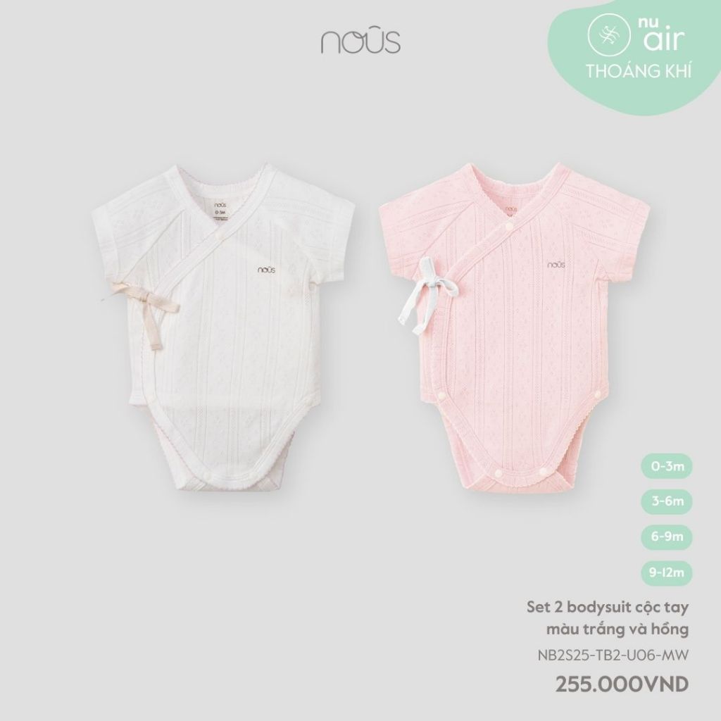 Nous Baby Set 2 bodysuit, bộ liền dài, bodychip bé trai bé gái mềm ...