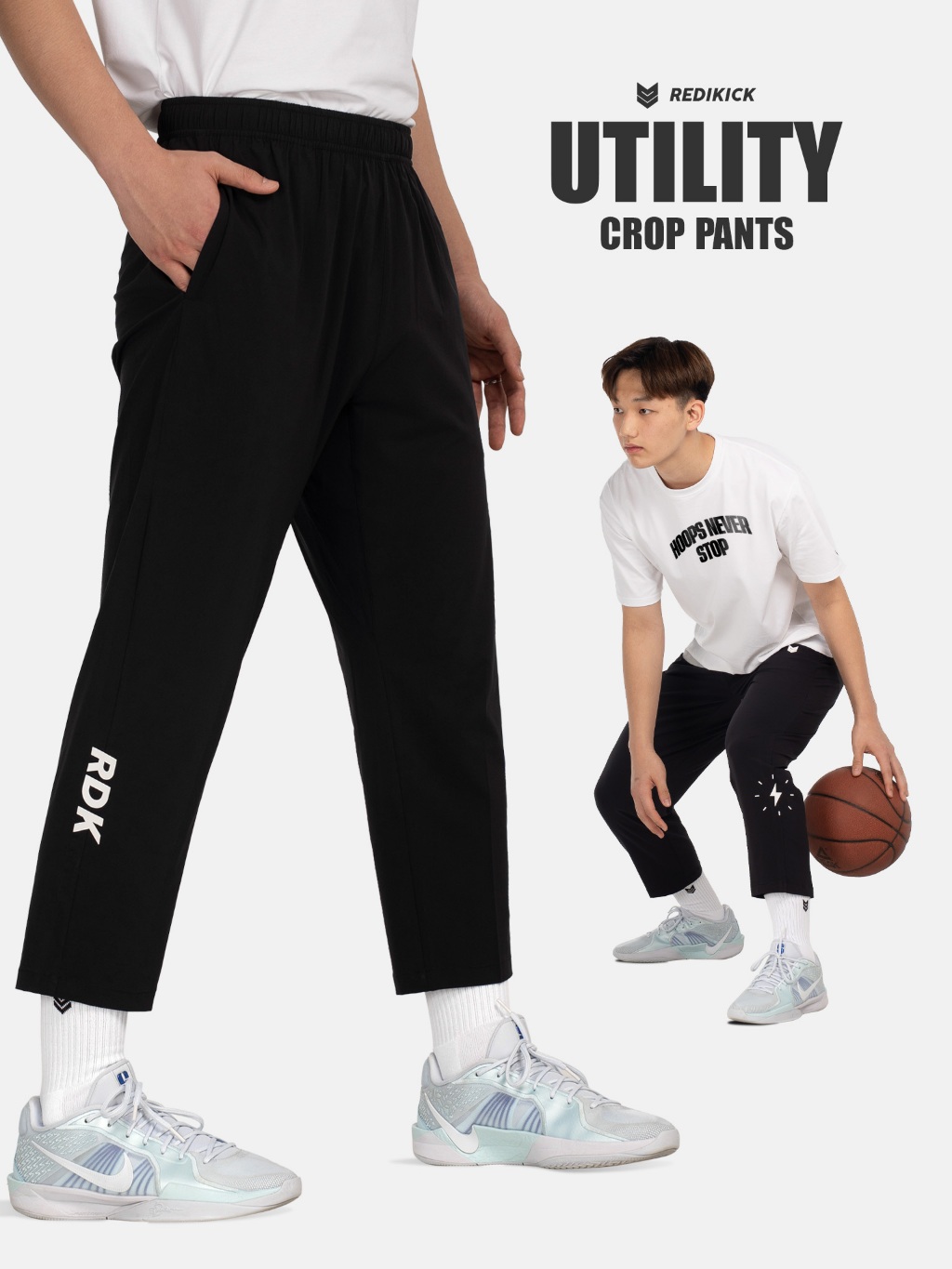 Quần dài lửng thể thao Redikick Utility Crop Pants ống suông nhanh khô co giãn Running Bóng rổ ...