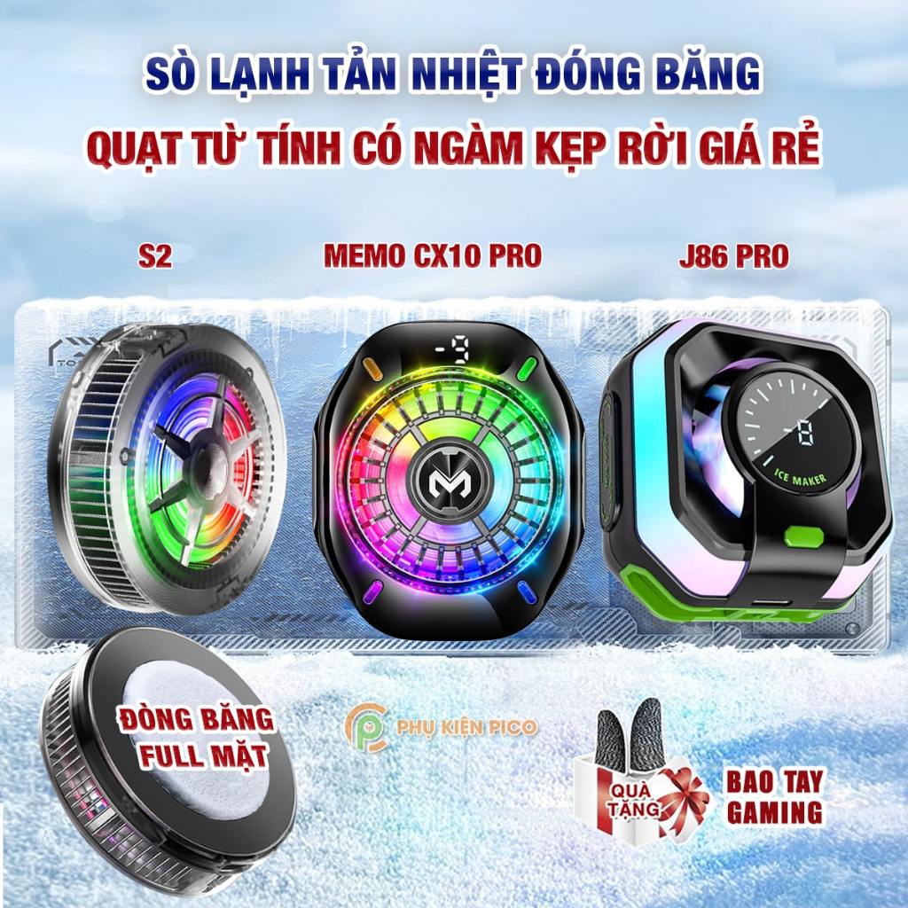 Quạt tản nhiệt điện thoại sò lạnh từ tính 2025 led RGB làm lạnh đóng ...