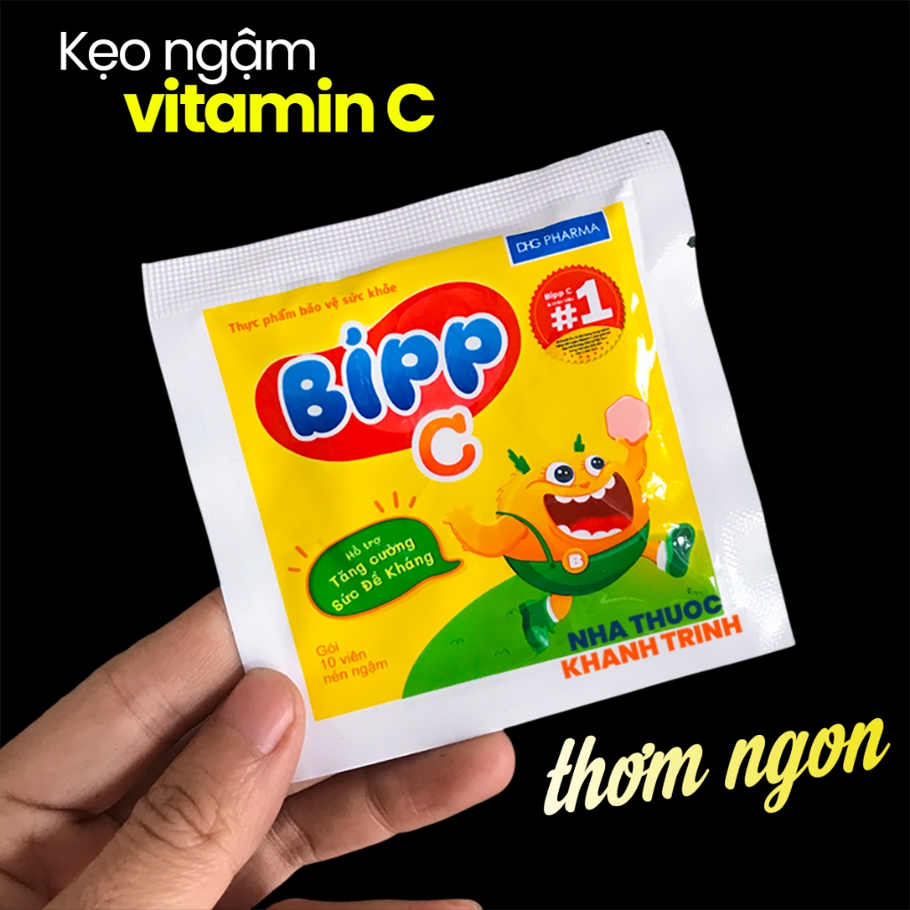 (1 gói 10 viên) Kẹo ngậm bổ sung vitamin C Bipp C | Shopee Việt Nam