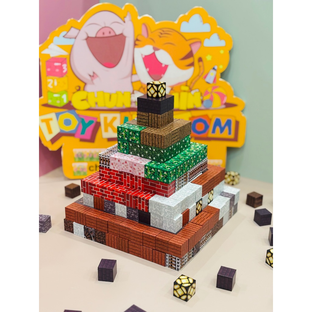 Lắp ghép nam châm từ tính 3D MineCraft, Block MineCraft, Khối Nam Châm ...