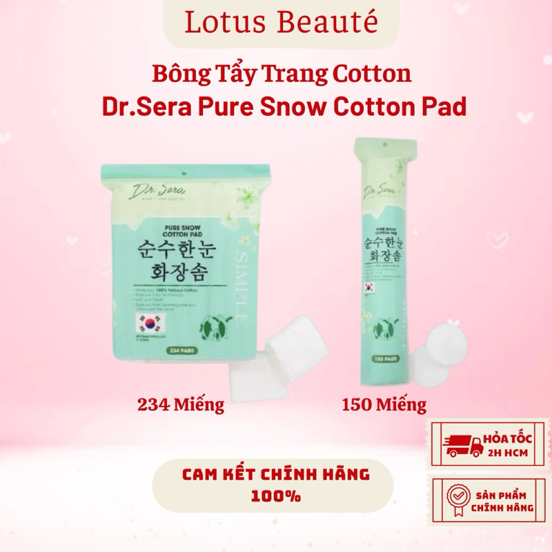 Bông Tẩy Trang Cotton Mềm Mịn Dr.Sera Pure Snow Cotton ( 150 , 234 ...